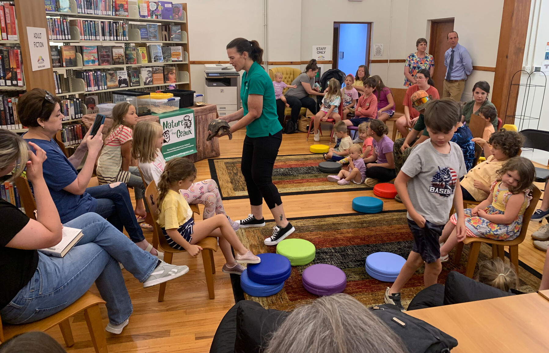 Petting the animals a part of Nature on the Geaux visits at Audubon ...