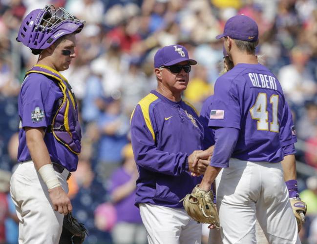 LSU holds off on naming a first-game starter for CWS finals against ...