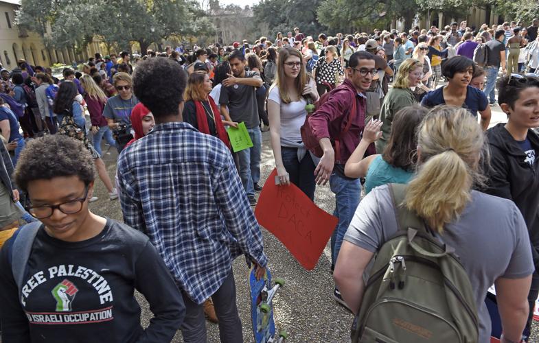 Photos: LSU students stage walkout on campus to protest Trump's ...