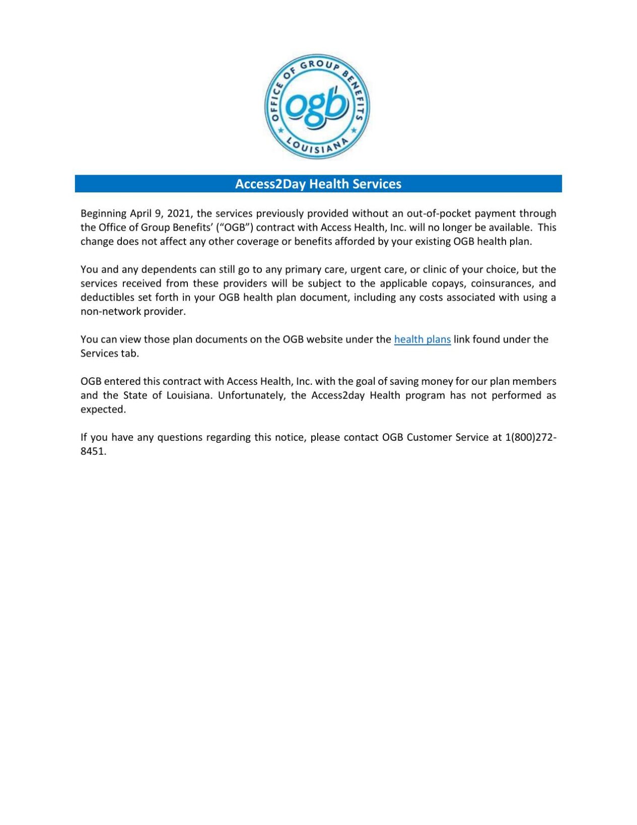 OGB cancels contract | | theadvocate.com