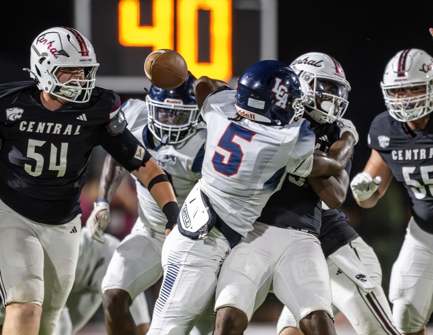 Photos: Lafayette Christian out muscles Central | Baton Rouge ...