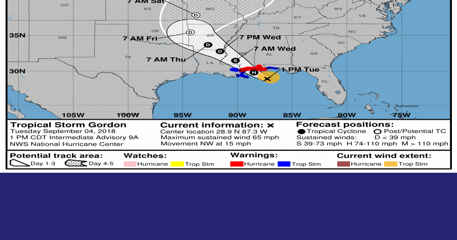 Tropical Storm Gordon: What we know Tuesday a.m. | Business ...