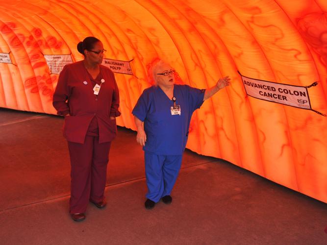 Photos: Giant, walkthrough colon raises awareness during Colorectal ...