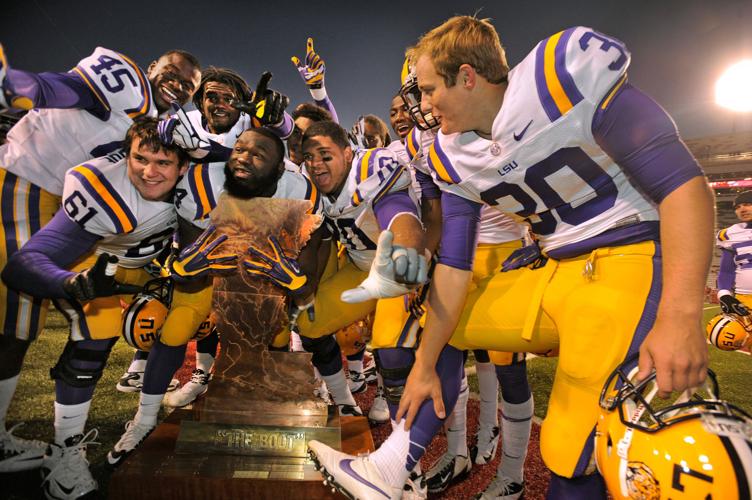 Bringing back the boot: LSU's celebrations with the Golden Boot over ...