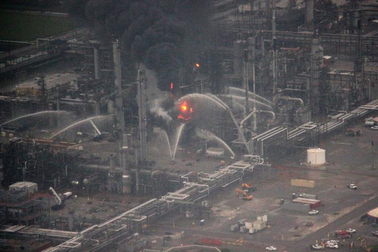 Photos: Aerial vantage point shows flames, billowing smoke from Motiva ...