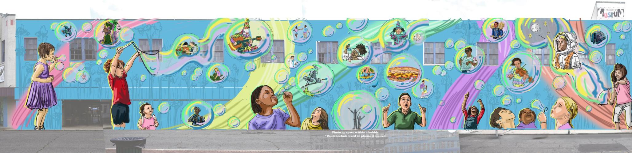 Who painting mural downtown lafayette LA children's museum | Business ...
