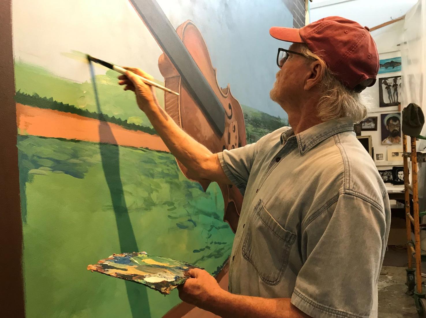 Latest Dafford 'flying violin' mural a collaboration between Lafayette ...