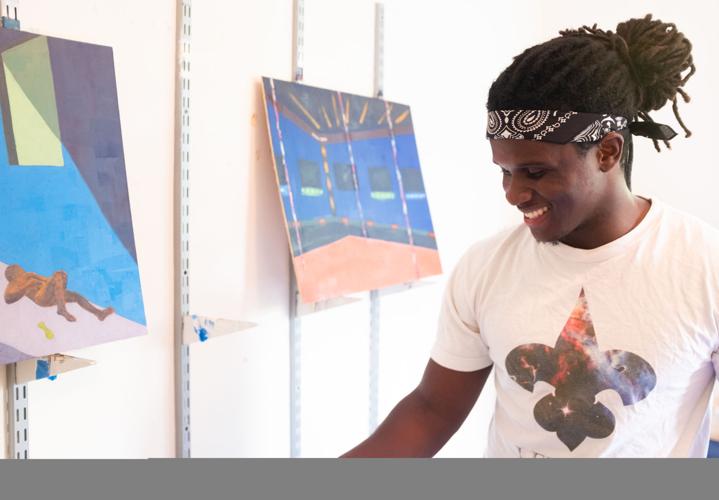 Unusual exhibition by three portraitists and ex-LSU footballer Brandon ...