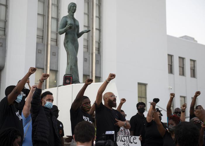 Protesters speak out at Iberia Parish sheriff's office for Quawan ...