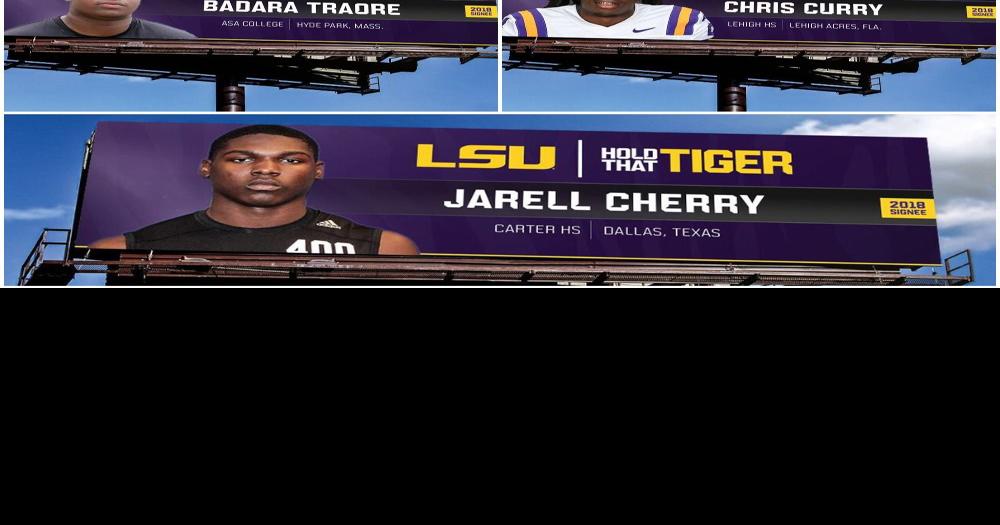 Hold that Tiger: LSU welcomes 2018 signing class with billboards placed ...