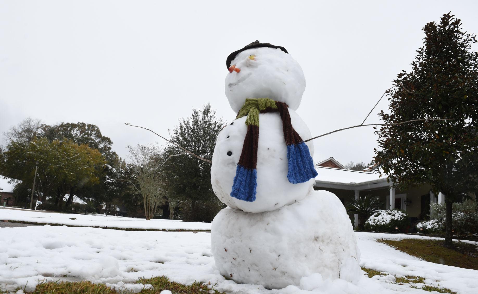 How much snow fell in the Baton Rouge, New Orleans areas? Take a look ...
