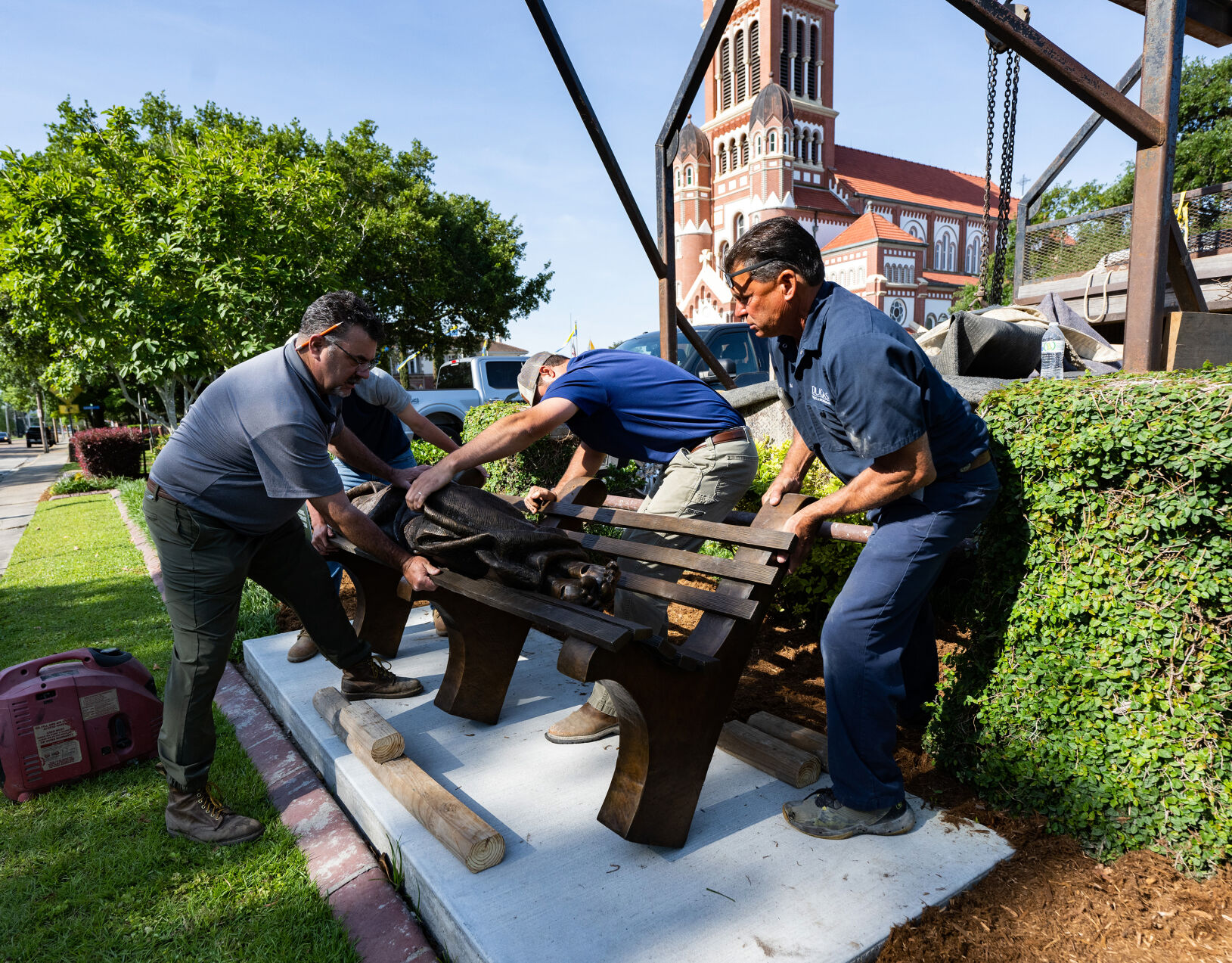 Homeless Jesus sculpture installed at St. John Cathedral | News | theadvocate.com