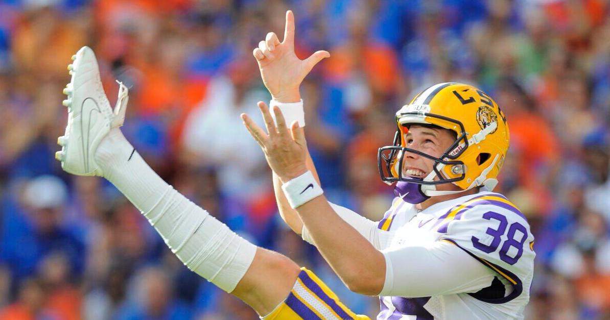 Punter Brad Wing, No. 38, became unlikely star at LSU | LSU ...