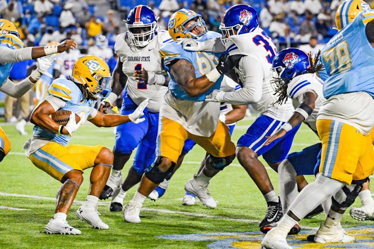 Czavian Teasett, defense Southern by outmanned Savannah St. | Southern ...