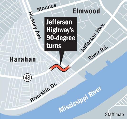 Why does Jefferson Highway twist in S-curve through Harahan? | News ...