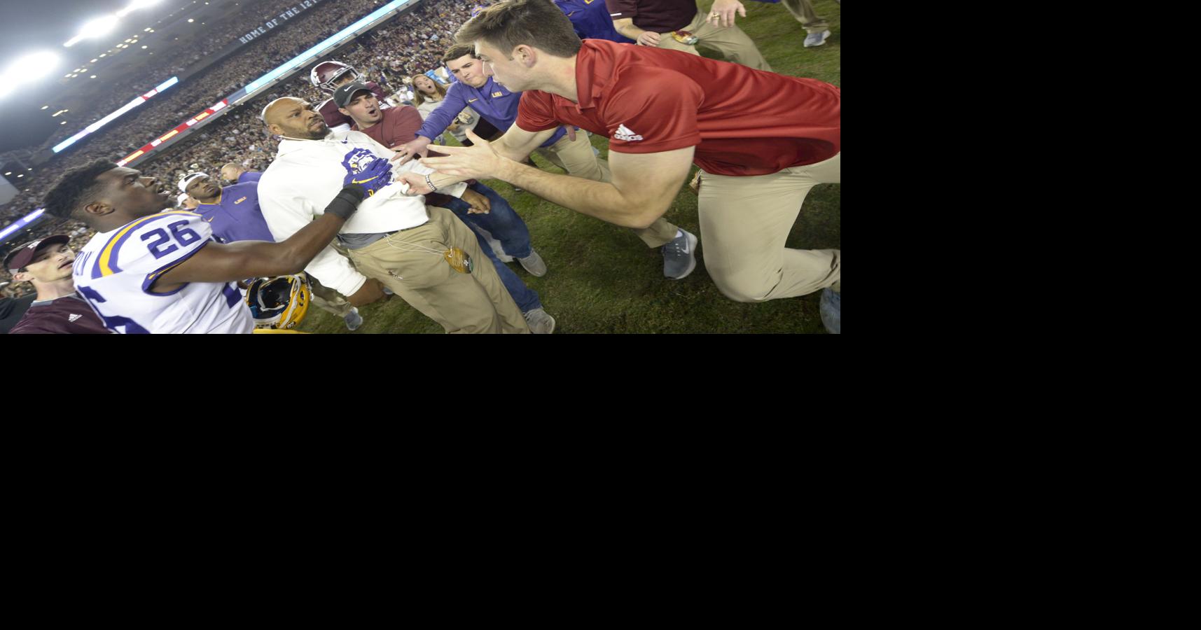 Photos: Scene of scuffle between LSU's Kevin Faulk, Texas A&M's Cole ...