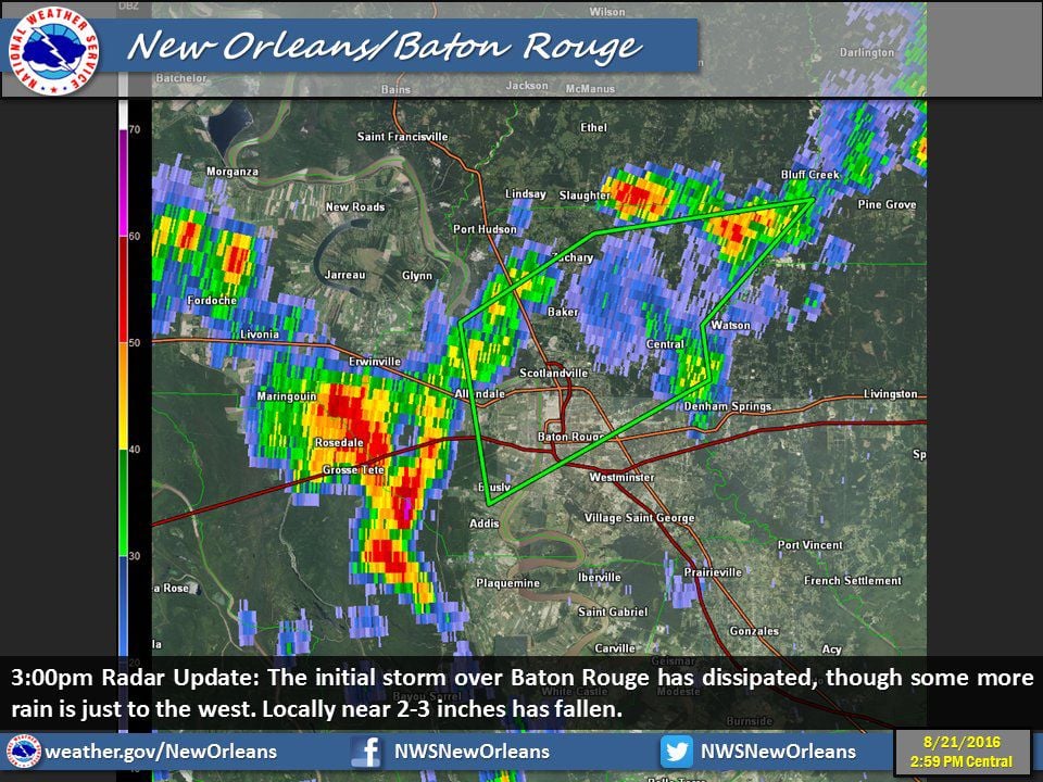 Baton Rouge area under flash flood warning until 4:45 p.m. Sunday ...