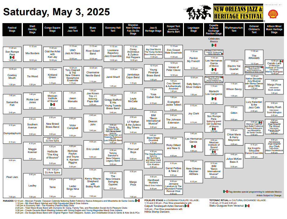 Jazz Fest 2025 cubes are out. See the schedule here. | Festivals ...