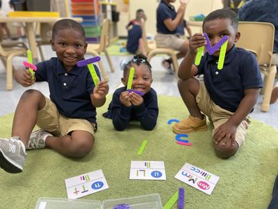 Clinton Elementary students play with letter forms | East Feliciana ...