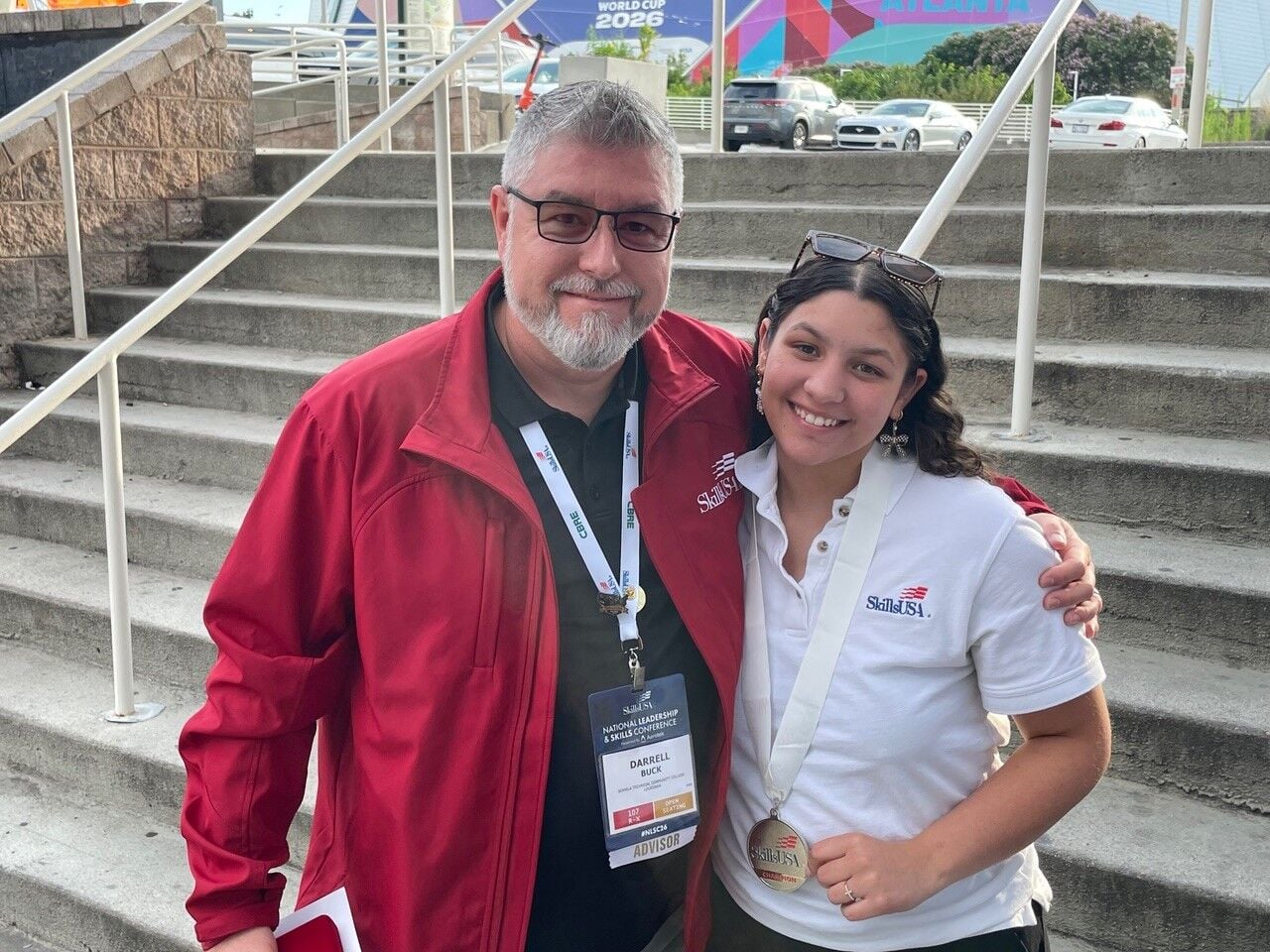 Silver Medalist Autumn Buck and Advisor Darrell Buck | | theadvocate.com