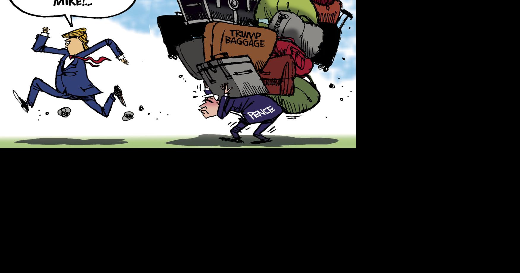 Walt Handelsman Donald Trump And Mike Pence Are Off And Um