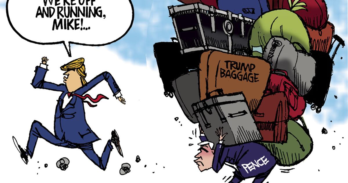 Walt Handelsman Donald Trump And Mike Pence Are Off And Um