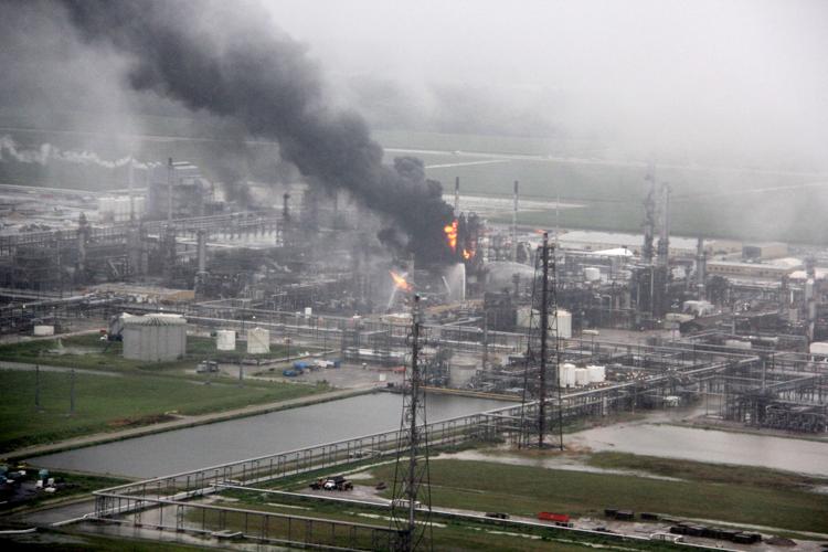 Photos: Aerial vantage point shows flames, billowing smoke from Motiva ...