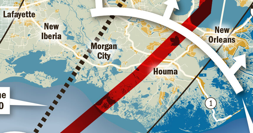 See map of Hurricane Francine's path over Louisiana | Hurricane Center ...
