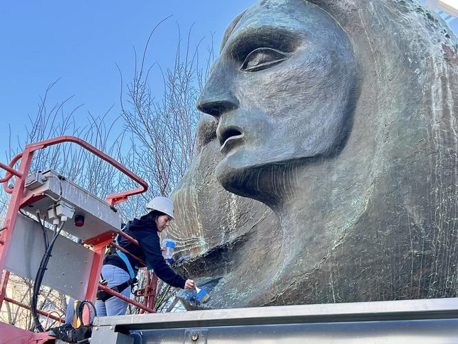 Who is the newly restored statue in Galvez Plaza? It's Oliver Pollock, creator of the dollar ...