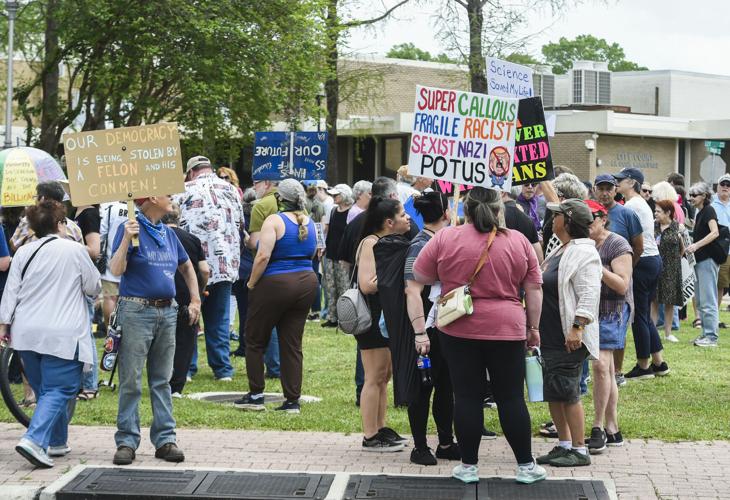 200 rally in Lafayette to protest Trump policies, cuts | News ...
