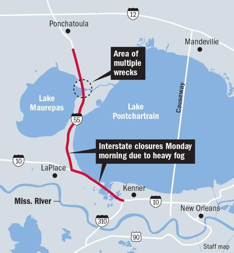 At least one dead after multiple wrecks on I-55 in fog | Weather ...