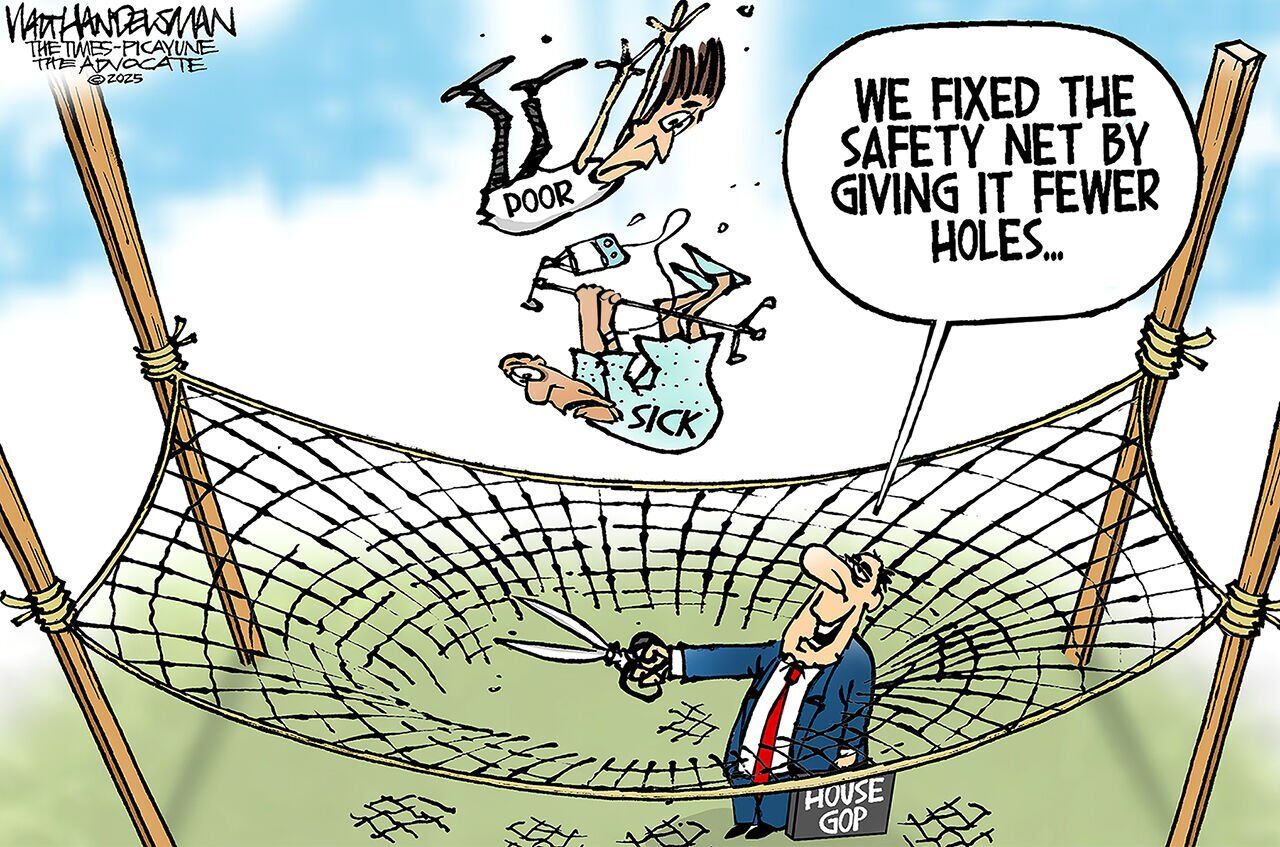 Safety net Political cartoon | Walt Handelsman | theadvocate.com