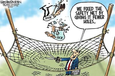 Safety net Political cartoon | Walt Handelsman | theadvocate.com