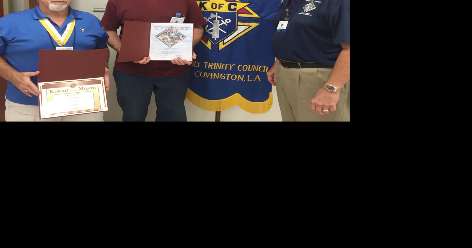 Covington Knights of Columbus honors Knight and family of the month ...