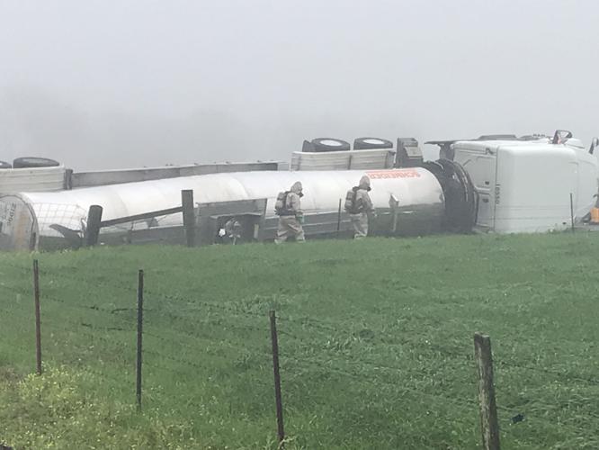 Road reopens in Scott after hazmat crews cleaned up leaking tractor ...