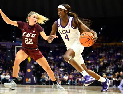 LSU women's star trio shines in win over Eastern Kentucky | LSU ...