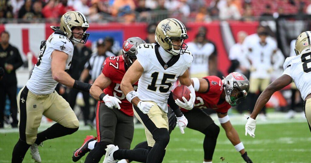 Saints' WR Mason Tipton finding his groove returning kicks | Saints ...
