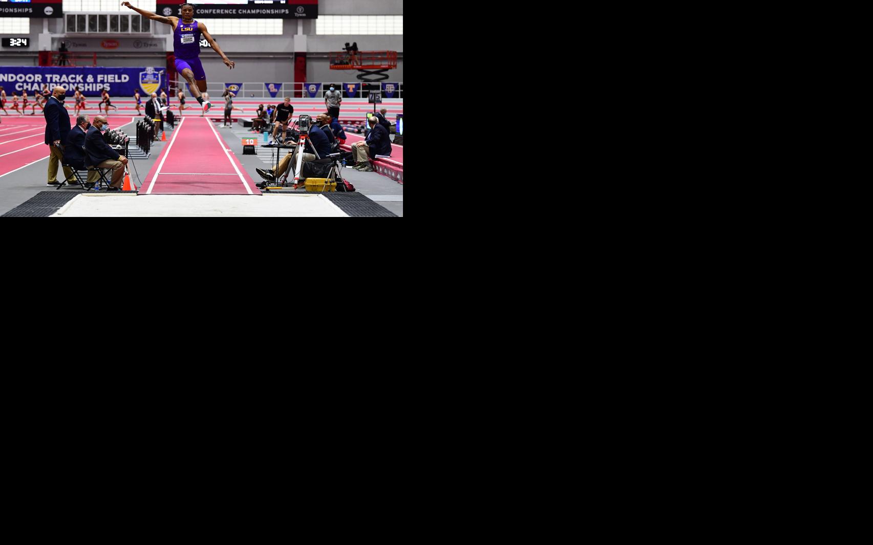 Sweet sweep: LSU's JuVaughn Harrison wins long jump and high jump at ...