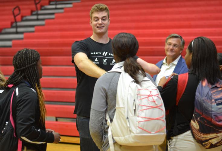 Uniquely challenged basketball player urges Zachary High students to ...
