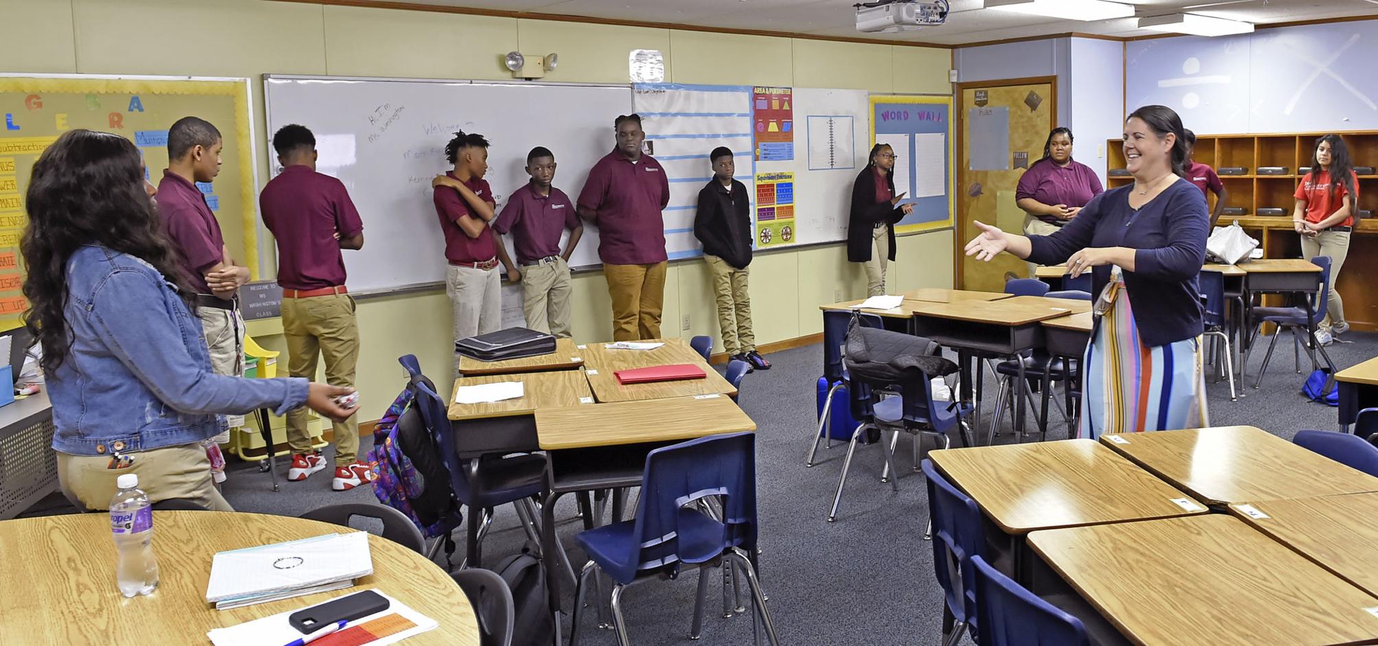 Welcome back, y'all! Photos: First day back at GEO Prep Next Generation ...