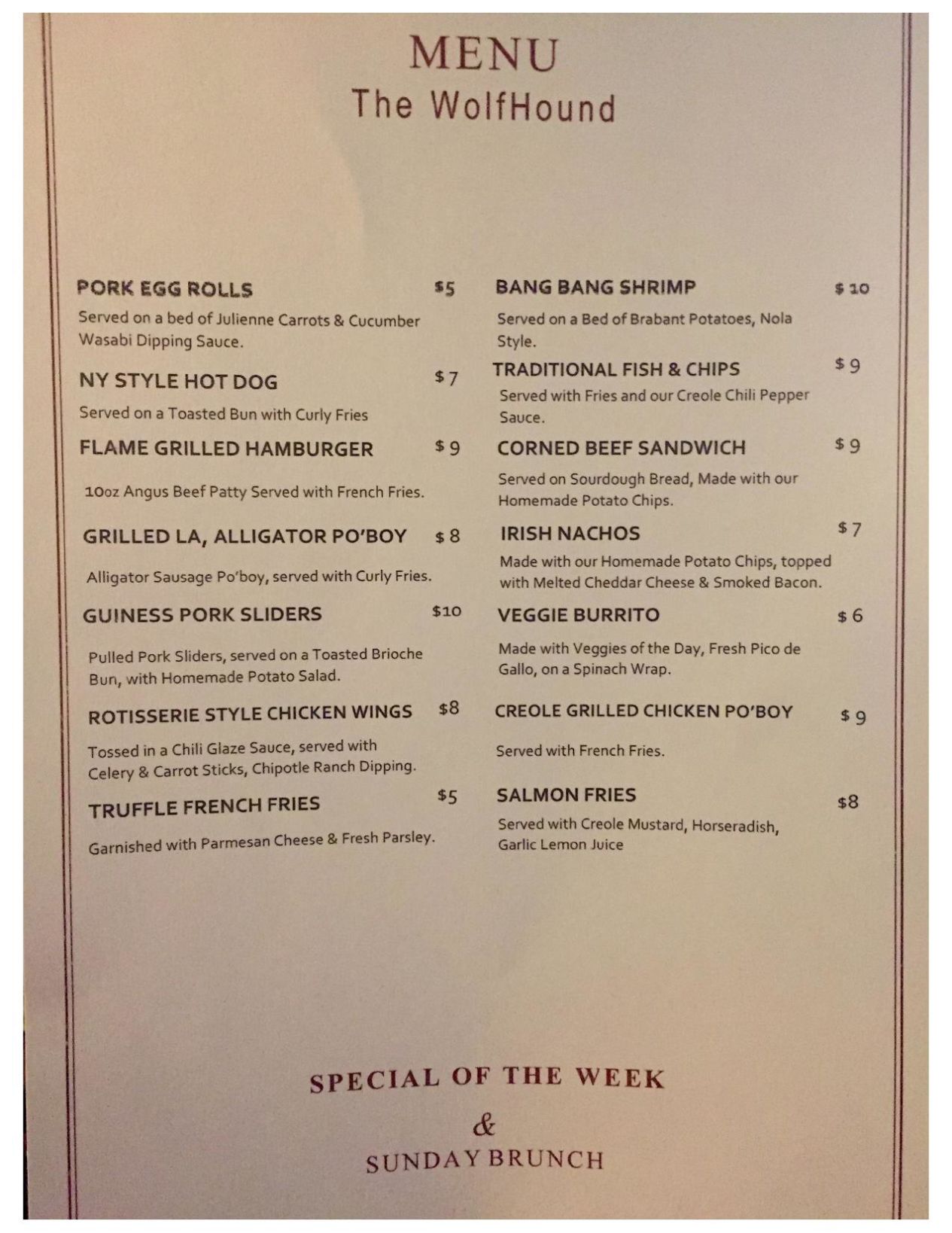 Wolfhound at Finn McCool‘s set to bring more Irish food to a Mid-City ...