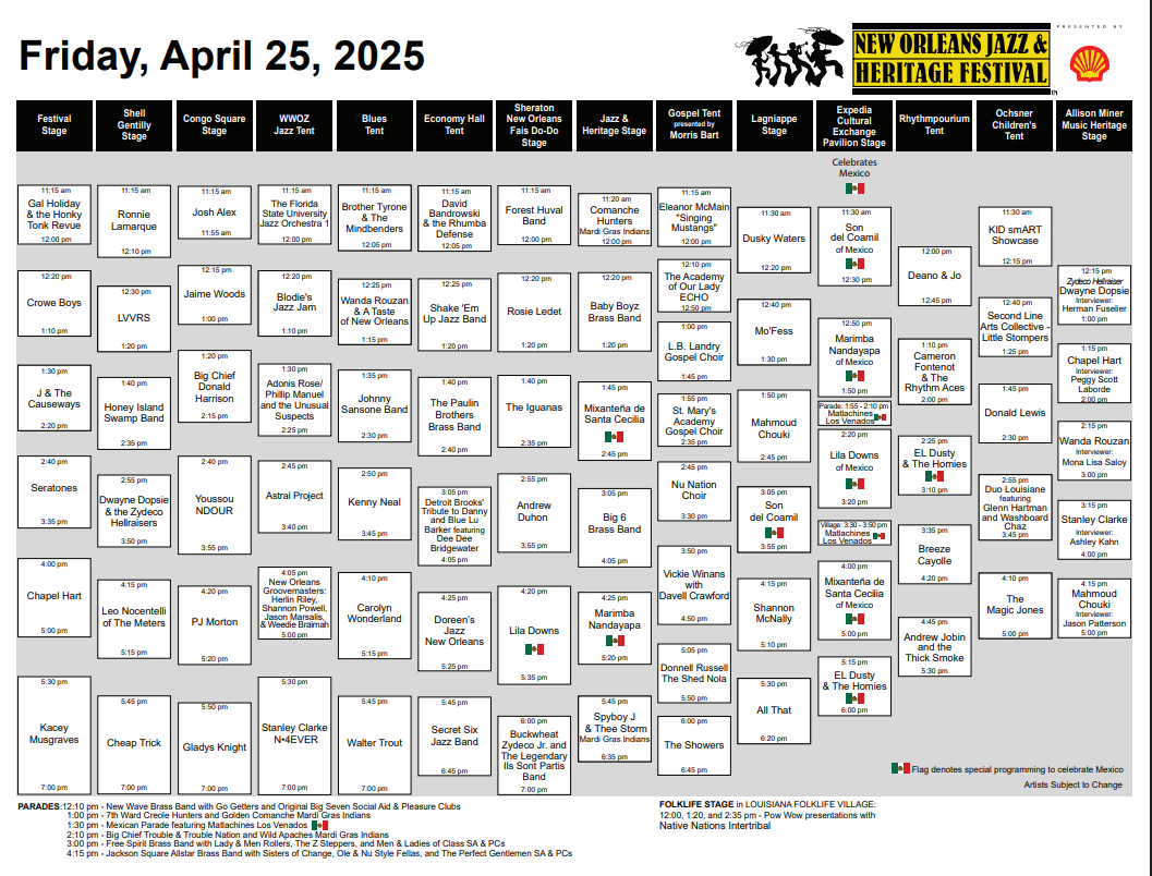 Jazz Fest 2025 cubes are out. See the schedule here. | Festivals ...