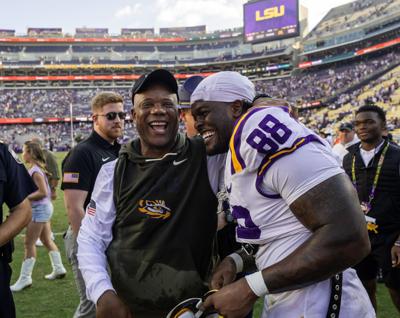 Frank Wilson explains emotion behind first win as LSU coach | LSU ...