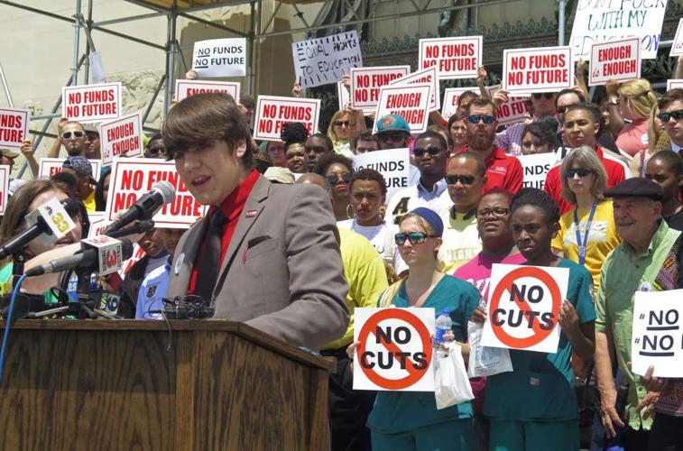 'We deserve to be angry': College students rally against funding cuts ...