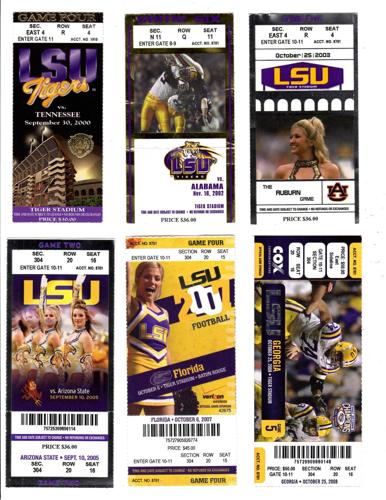 Photos: LSU football ticket designs changed over time | LSU ...