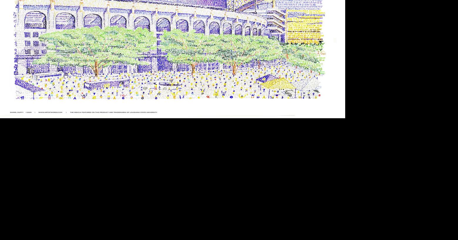 LSU's 812 victories hand-lettered into poster to celebrate entire ...