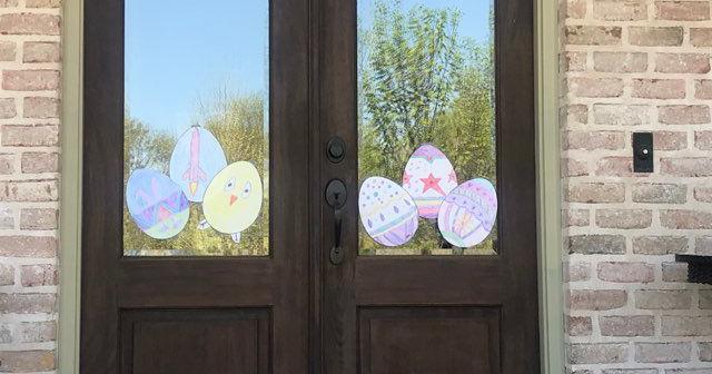 The Village at Hendrix residents host Easter egg hunt in windows | News ...