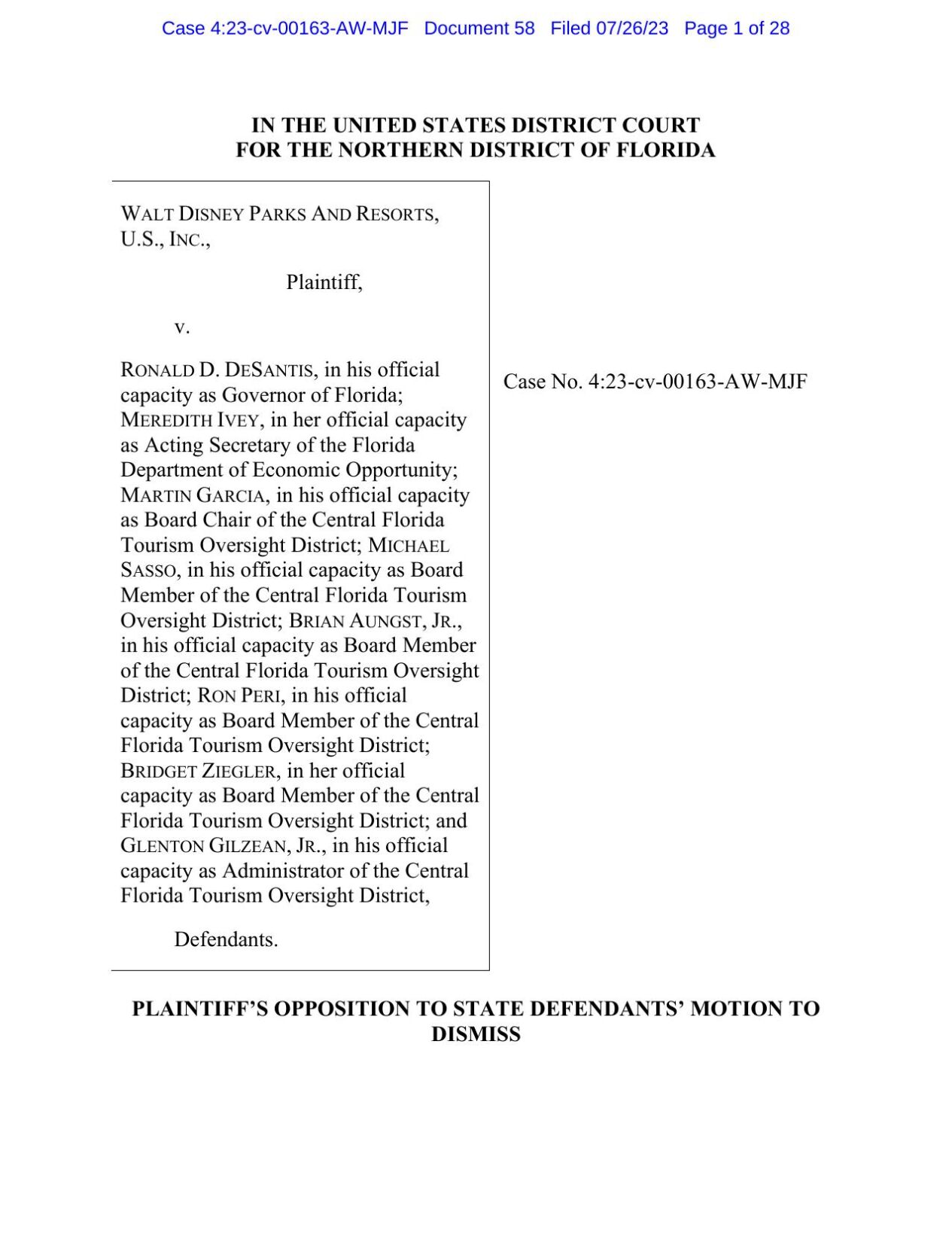 Arguments for dismissal of Disney lawsuit against DeSantis will ...