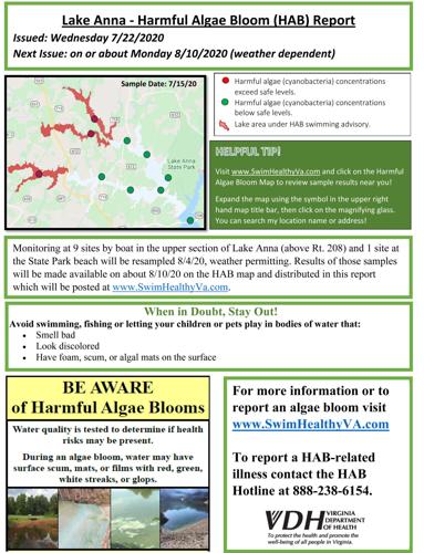 Algae bloom reported in upper portions of Lake Anna | News ...