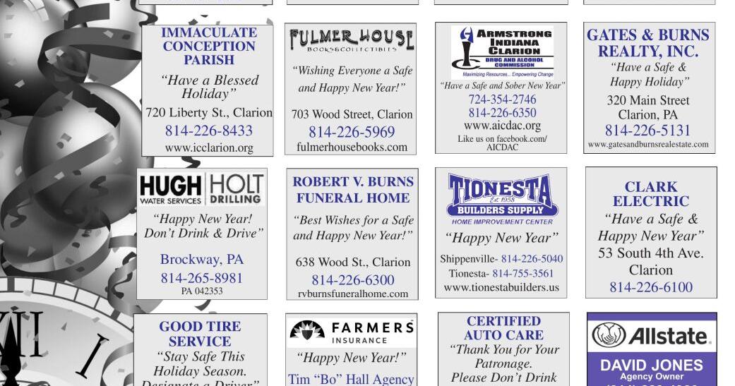 New Year's Page | Display Ads | theclarionnews.com